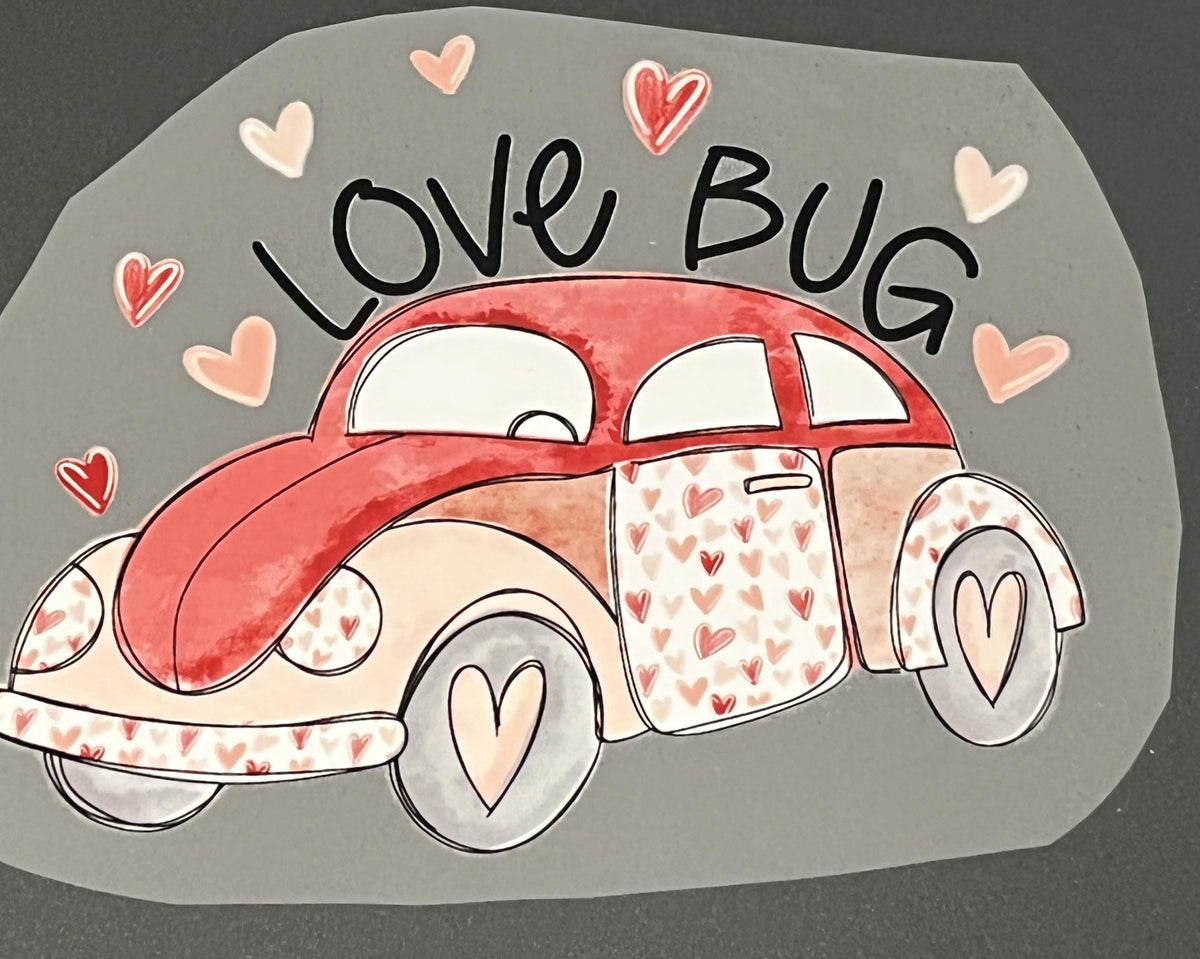 RTS DTF Valentine’s Love Bug Beetle Car 6" Print DESTASH – BB Subs and ...