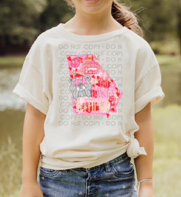 Georgia Bulldogs Pink Retro Football DTF Transfer – BB Subs and Screens