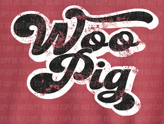 Woo Pig Arkansas Razorbacks Distressed DTF Transfer – BB Subs and Screens