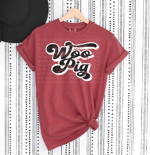 Woo Pig Arkansas Razorbacks Distressed DTF Transfer – BB Subs and Screens