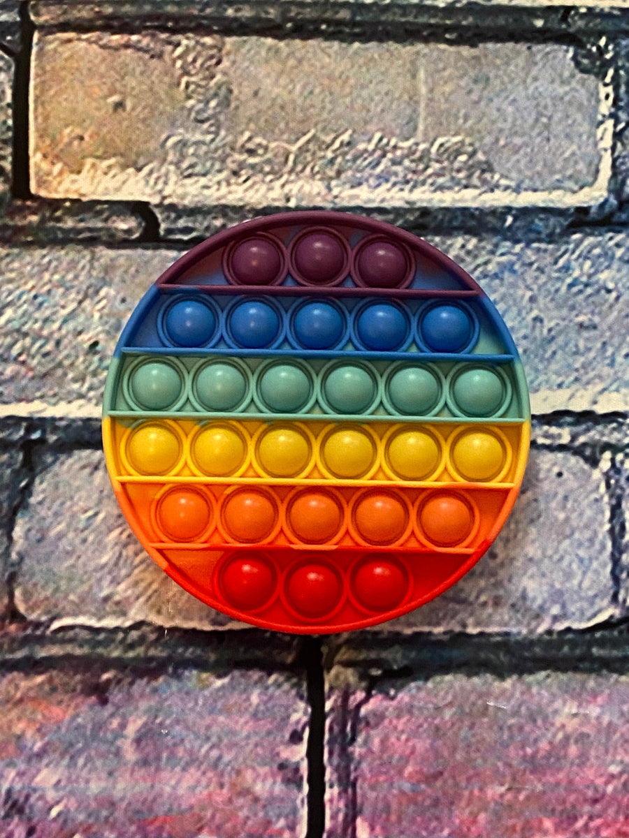 Rainbow Circle Shaped Fidget Popper Sensory Silicone – BB Subs and Screens
