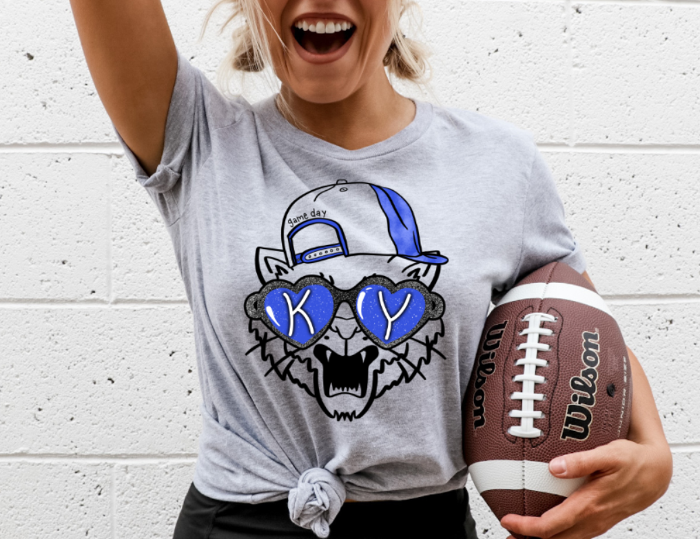Kentucky Wildcats Mascot Design UK Themed Colors DTF Print – BB Subs ...