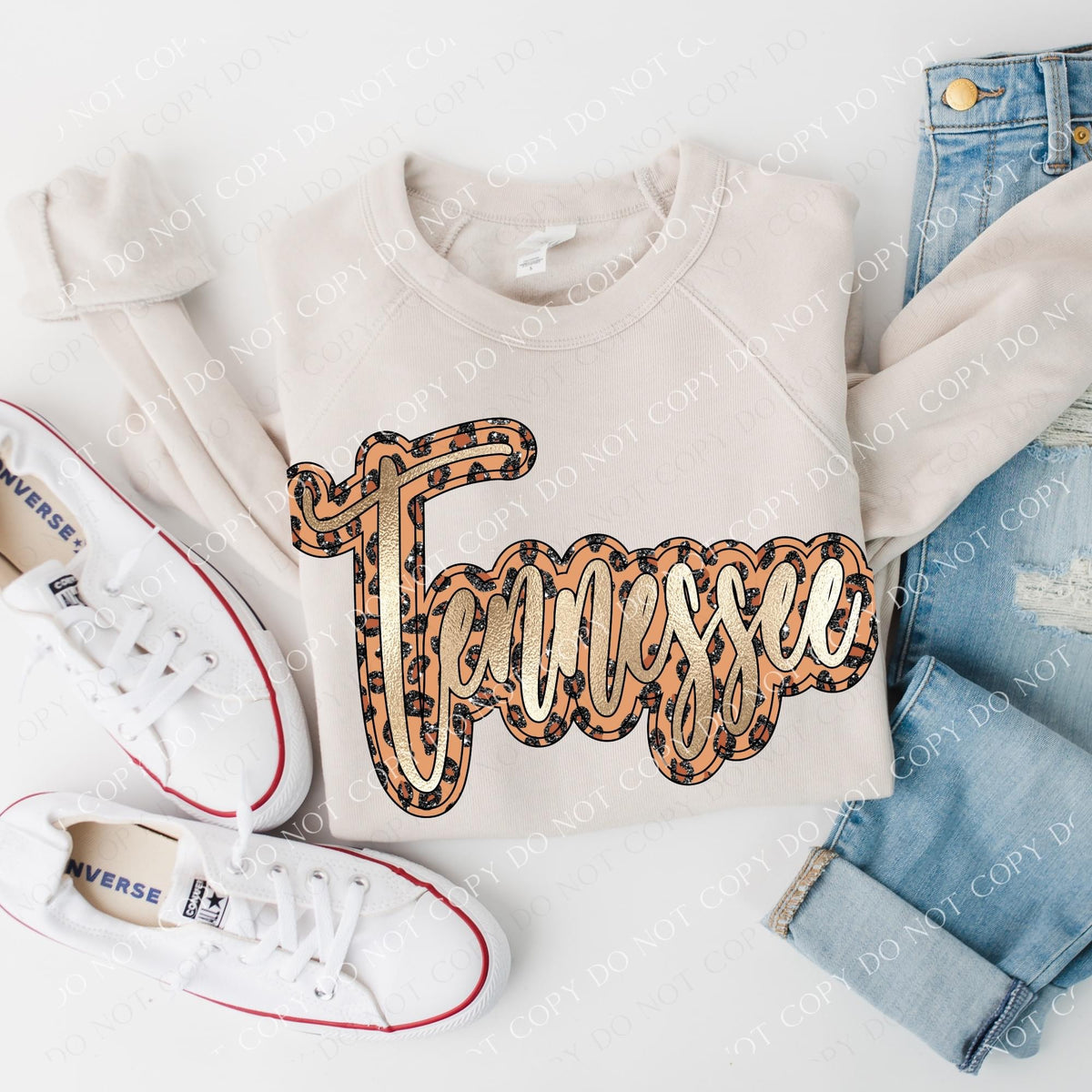 Tennessee Foil Look State Leopard Design DTF Print – BB Subs and Screens