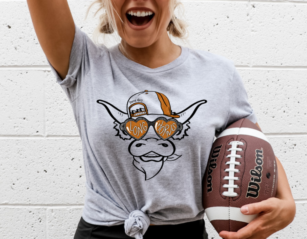 Texas Longhorns Inspired Mascot Design Themed Colors DTF Print – BB ...