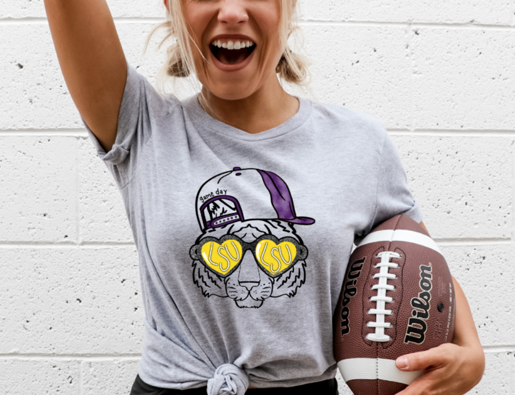 LSU Tigers Themed Mascot Design Themed Colors DTF Print – BB Subs and ...